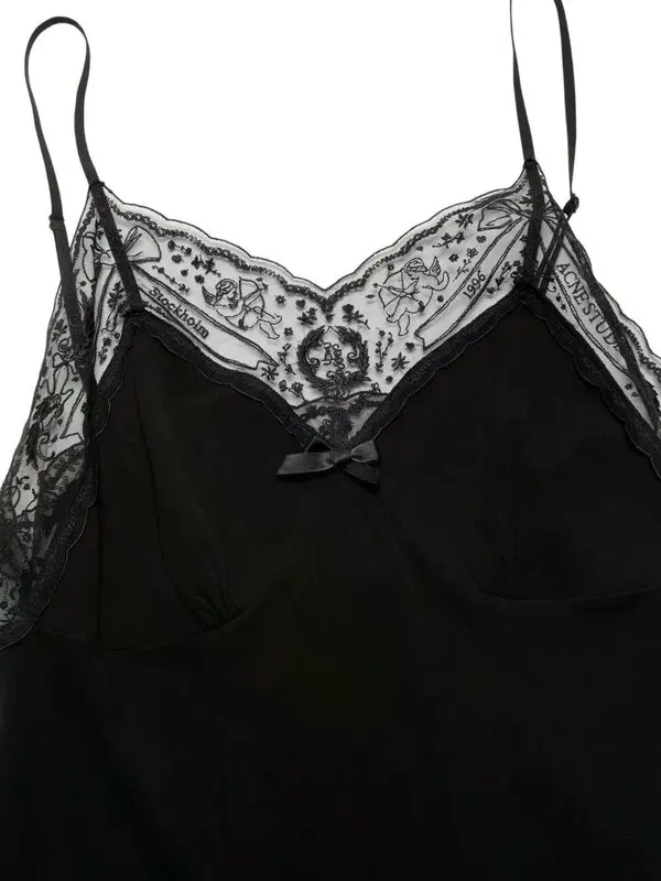 Acne Studios Lace-trim Mini Dress