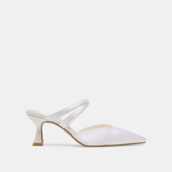 DOLCEVITA Linore Criss-cross Mule - True White Satin