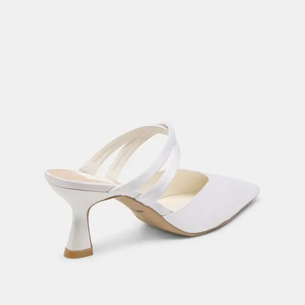 DOLCEVITA Linore Criss-cross Mule - True White Satin