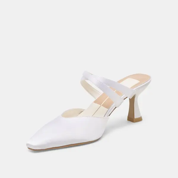 DOLCEVITA Linore Criss-cross Mule - True White Satin