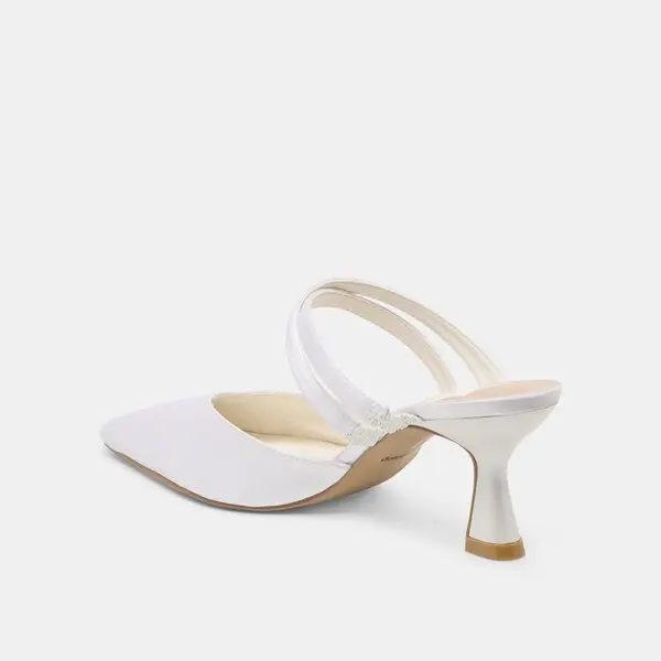 DOLCEVITA Linore Criss-cross Mule - True White Satin