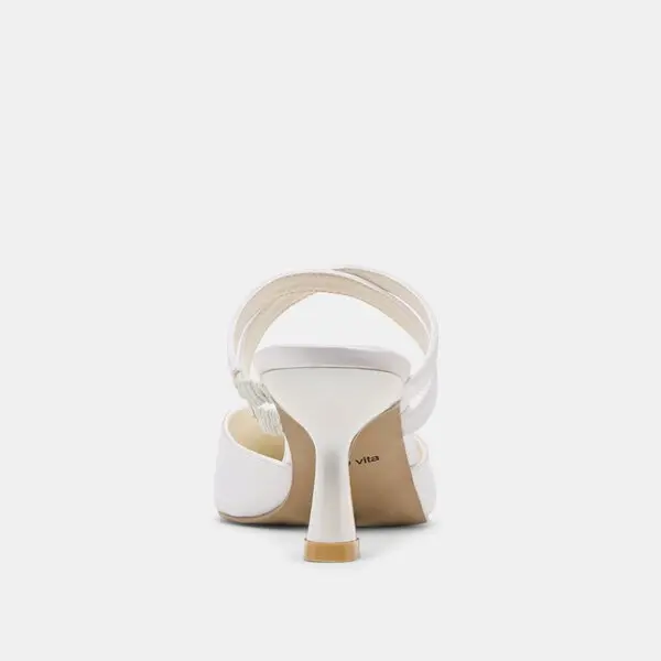 DOLCEVITA Linore Criss-cross Mule - True White Satin