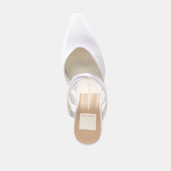 DOLCEVITA Linore Criss-cross Mule - True White Satin