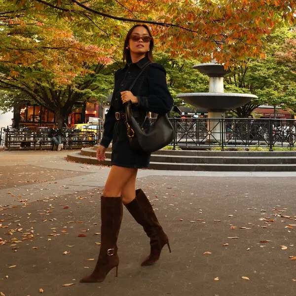 DOLCEVITA Kinzy Knee High Boots - Dk Brown Suede