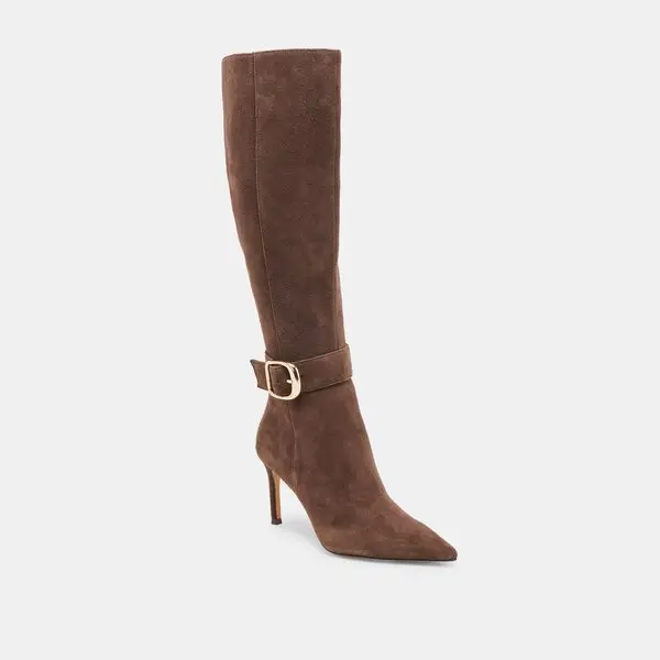 DOLCEVITA Kinzy Knee High Boots - Dk Brown Suede