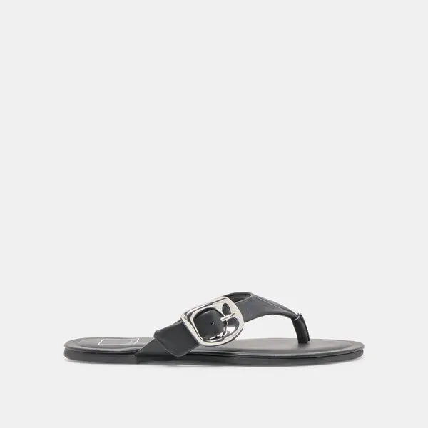 DOLCEVITA Rossa Leather Sandals - Black Leather