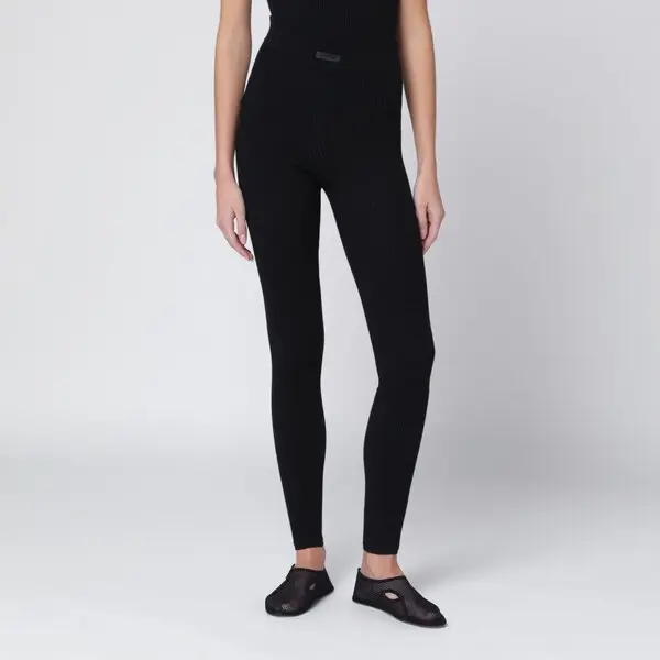 Fear Of God Leggings In Stretch Waffle Fabric - Black