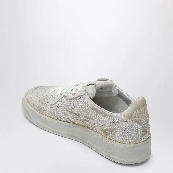 AUTRY Medalist Crystal Sneakers - White