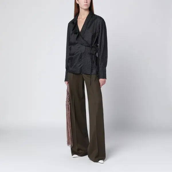 Dries Van Noten Jacquard Wrap Shirt
