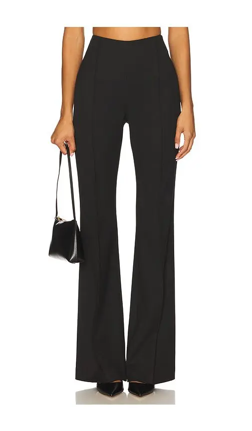 Smythe Pintuck Flare Pant - Deep Black