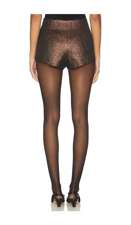 SIMONMILLER Fleur Metallic Shorts - Brown
