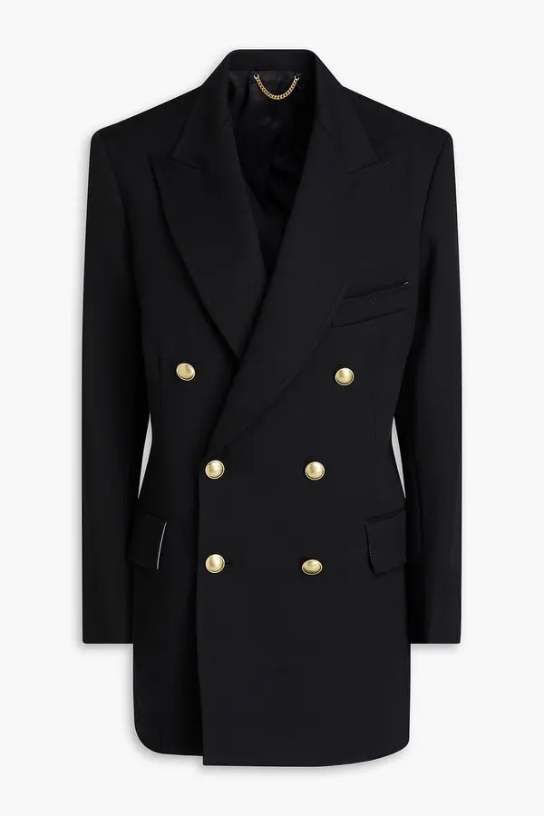 Victoria Beckham Double-breasted Grain De Poudre Blazer
