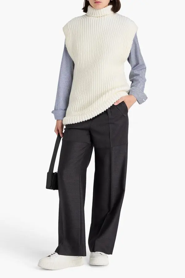 Victoria Beckham Ribbed-knit Turtleneck Vest