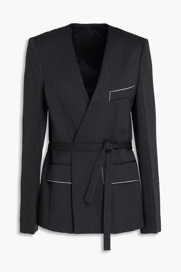 Victoria Beckham Belted Wool-twill Blazer