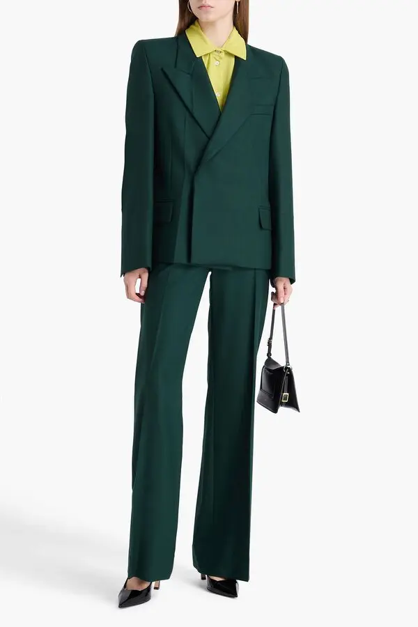 Victoria Beckham Double-breasted Twill Blazer