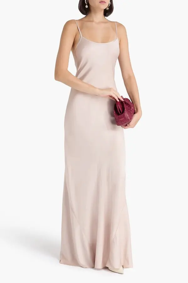 Victoria Beckham Satin-crepe Gown - Blush