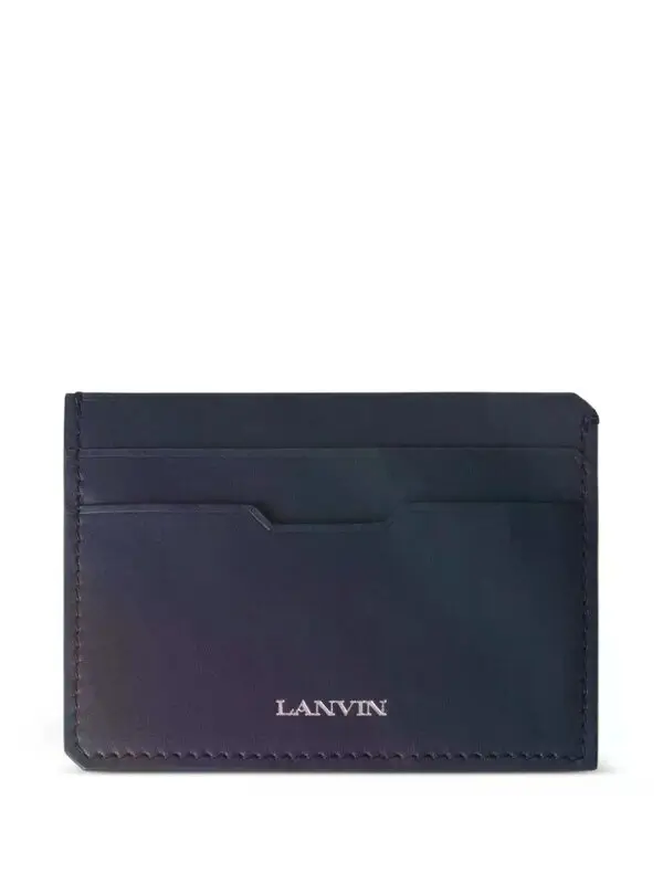 LANVIN Logo-stamp Cardholder - Blue