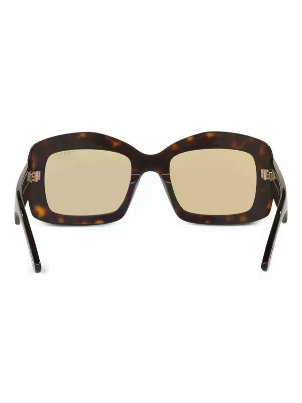 TOM FORD Venetia Sunglasses With Metal Detail - Green