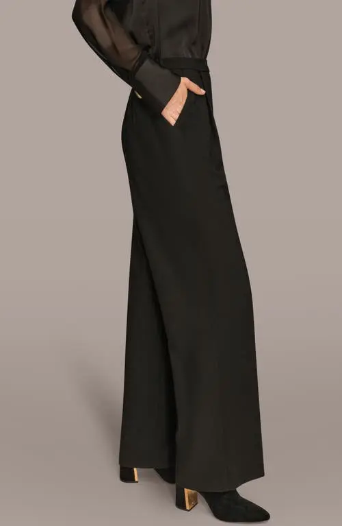 Donna Karan New York Front Pleat Wide Leg Trousers