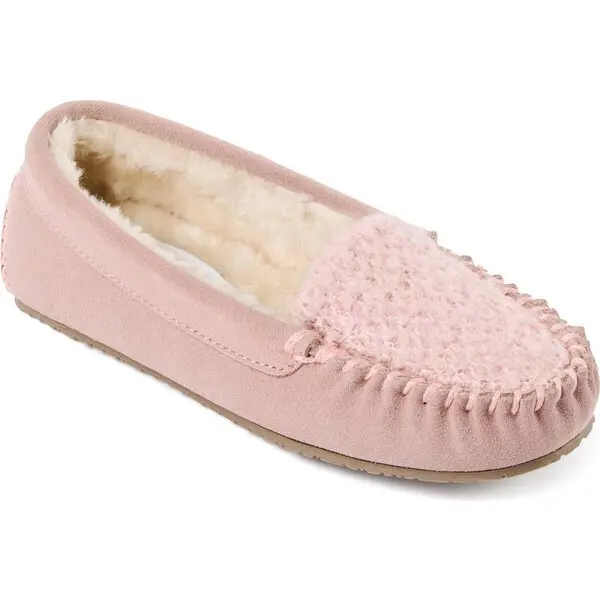 Minnetonka Cosi Faux Shearling Slipper - Blush