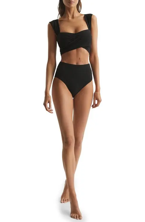 REISS Cristina High Waist Bikini Bottoms
