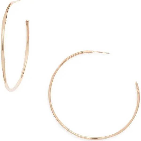 NASHELLE Textured Hoop Earrings - Gold Fill