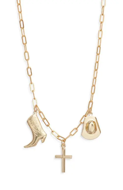NASHELLE Rodeo Charm Necklace - Gold Fill