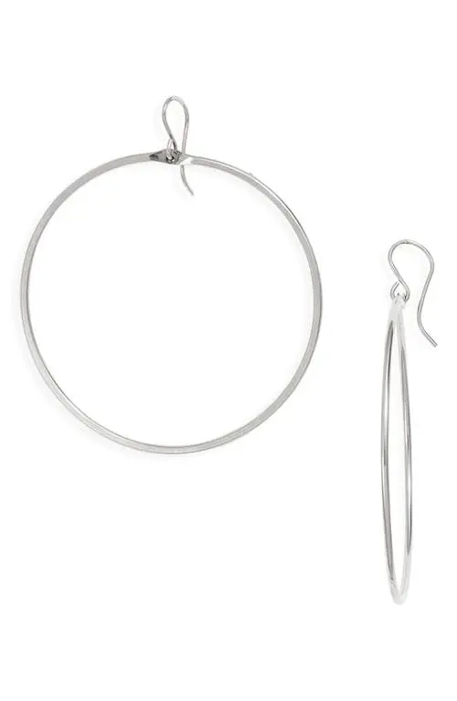 NASHELLE Signature Large Hoop Earrings - Sterling Silver