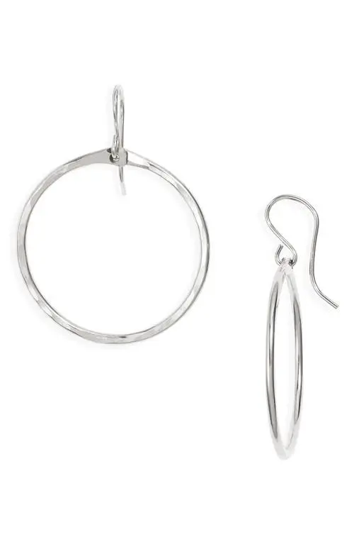 NASHELLE Signature Small Hammered Hoop Earrings - Sterling Silver