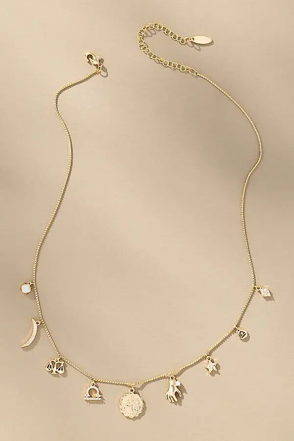 Anthropologie Zodiac Charm Necklace - Libra