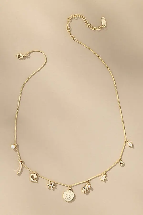 Anthropologie Zodiac Charm Necklace - Pisces