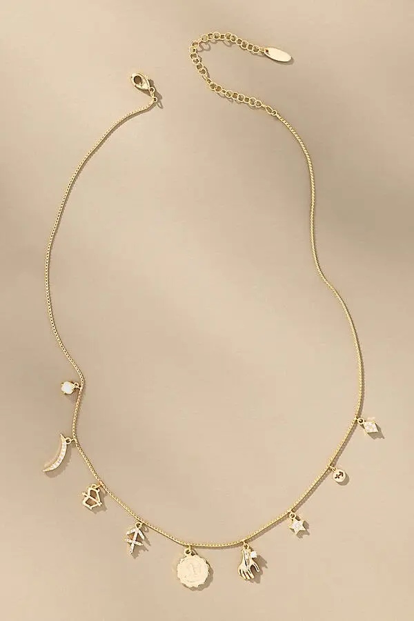 Anthropologie Zodiac Charm Necklace - Sagittarius