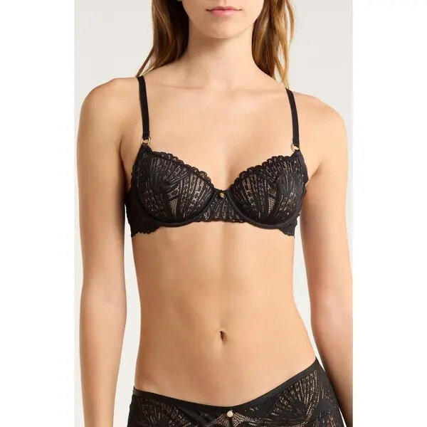 Bluebella Peyton Embroidered Underwire Bra - Black