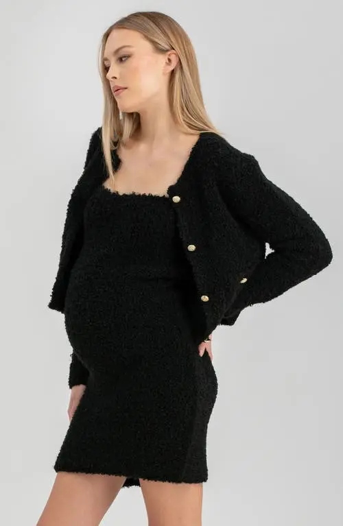 PIETRO BRUNELLI Bouclé Maternity Minidress