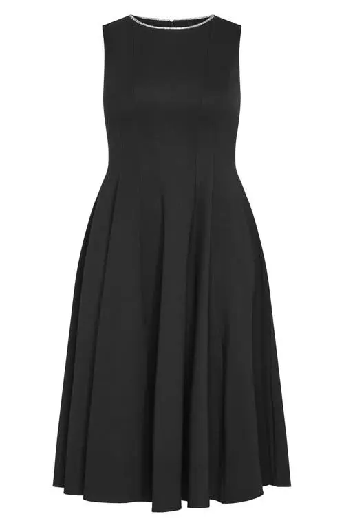 City Chic Sleeveless Fit & Flare Midi Dress