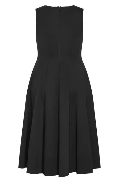 City Chic Sleeveless Fit & Flare Midi Dress