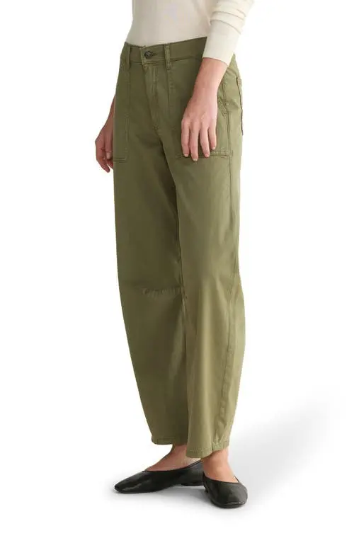Warp + Weft Soft Curve Barrel Twill Pants - Four Leaf Clover