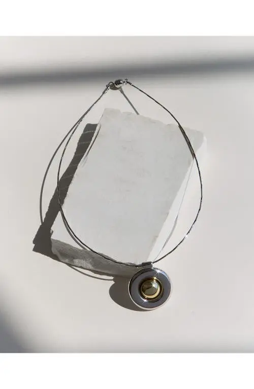 LUV AJ The Chrome Orb Pendant Necklace