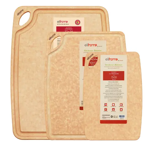 ELI HOME Classic Series 3 Piece Cutting Board Set - Brown