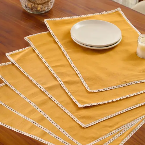 MELA ARTISANS Cotton Crochet Placemats