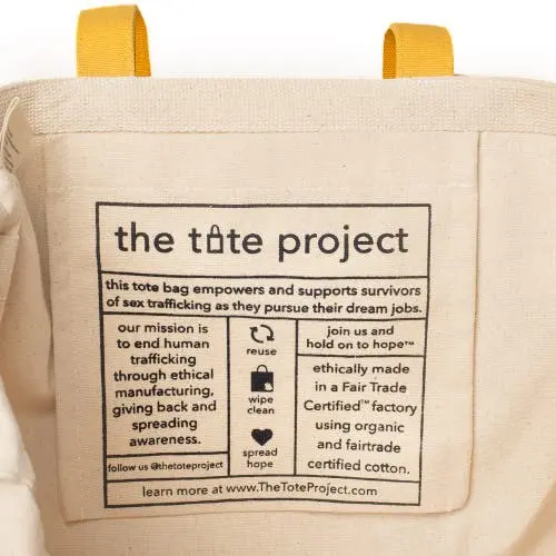 THE TOTE PROJECT Printed Tote - Mustard Yellow