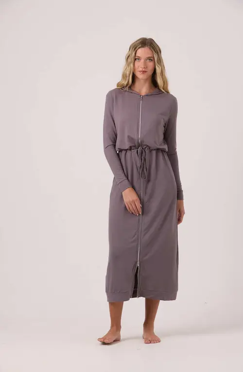 BY TESS COLLECTION Hoodie Maxi Dress - Grey
