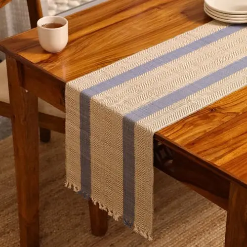 MELA ARTISANS Eco-friendly Grass Table Runner - Blue