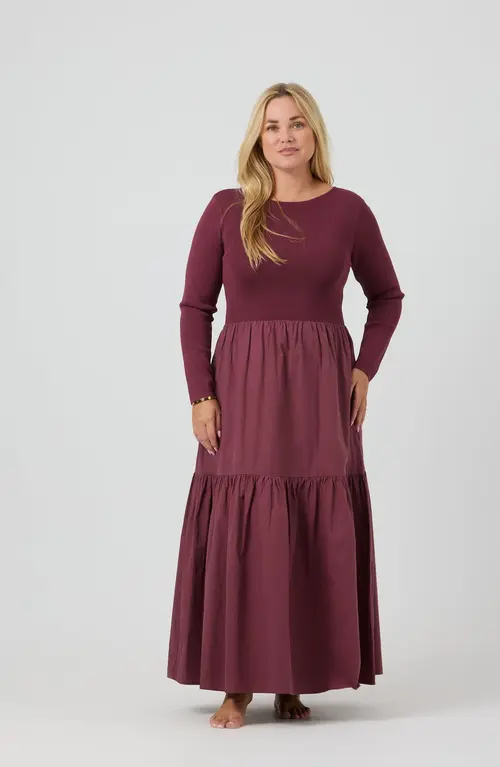 BY TESS COLLECTION Lany Midi Dress - Plum