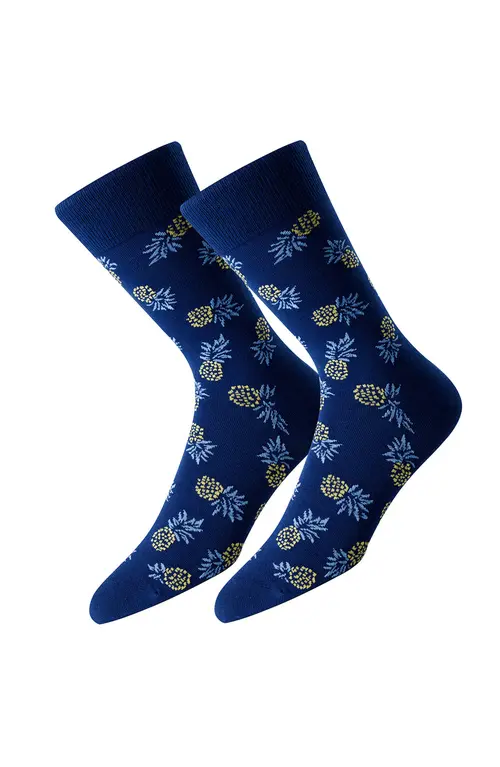 BEAU TIES OF VERMONT Pineapple Patterned Socks - Pineapple Grove