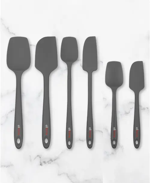 ELI HOME 6 Piece Silicone Spatula Set - Grey