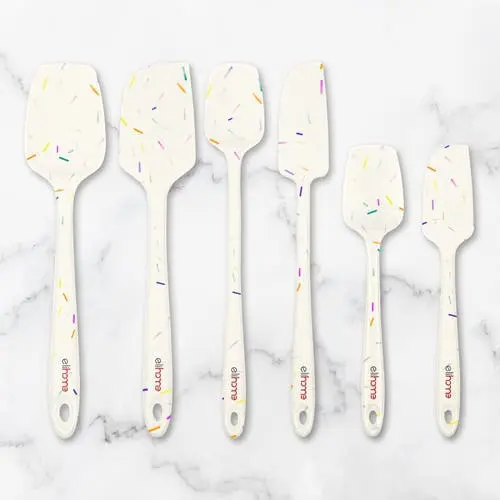 ELI HOME 6 Piece Silicone Spatula Set - Sprinkles