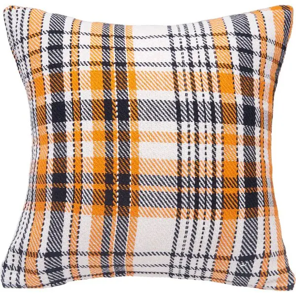 C&F HOME Plaid Decorative Throw Pillows - Brown