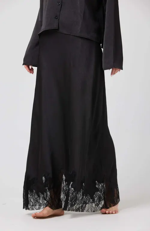 BY TESS Olivia Printed Midi Skirt - Black