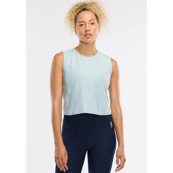 PELOTON Dreamblend Crewneck Muscle Tee - Soft Blue